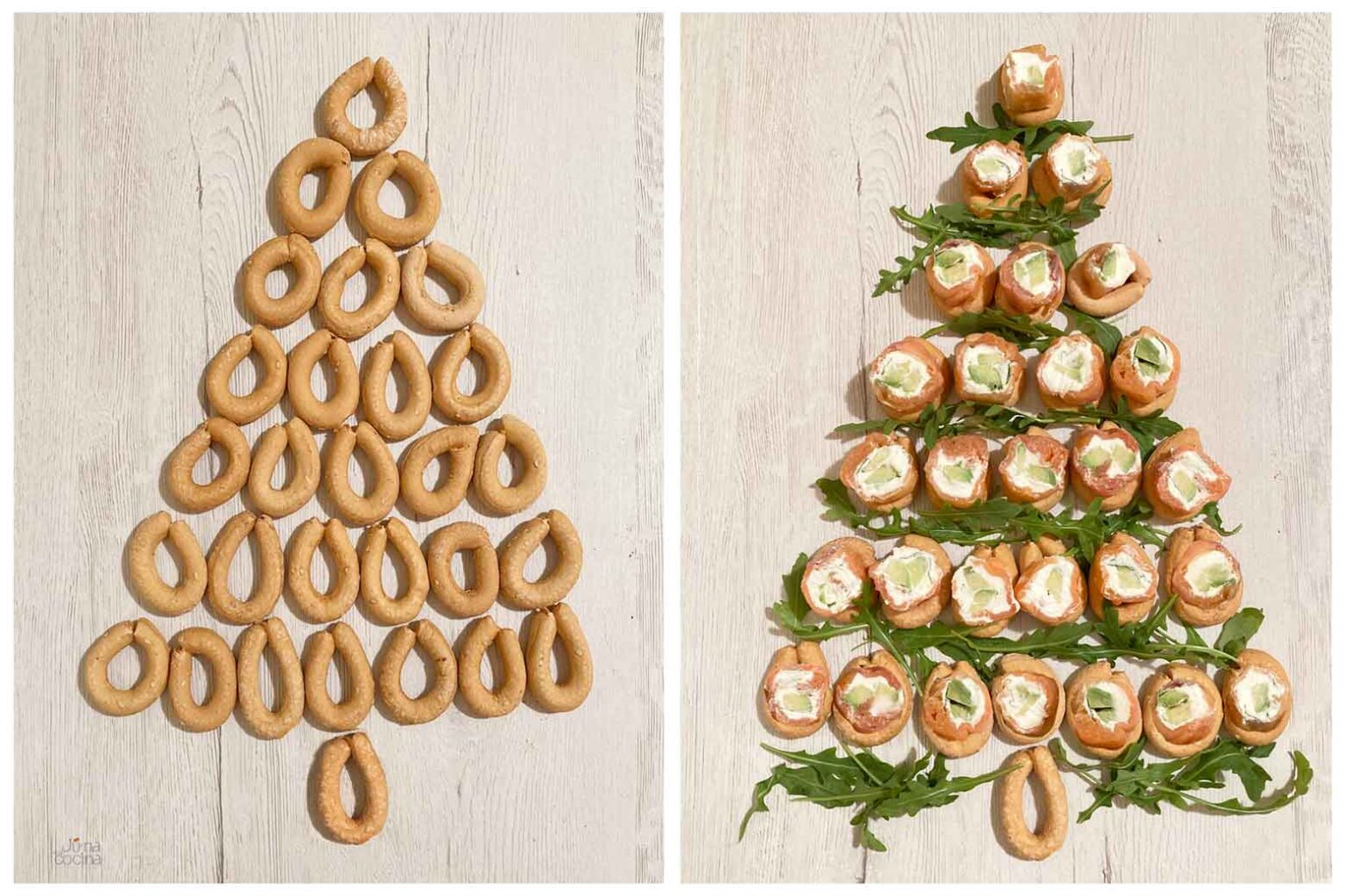 Árbol de Torritos y salmón para Navidad - Juna En La Cocina